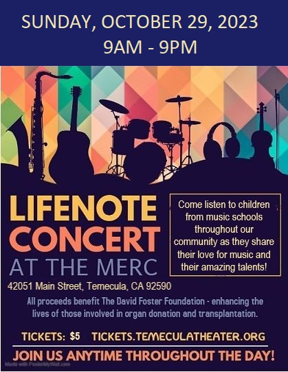 Tickets | LIFENOTE CHARITY CONCERT 2023 | Old Town Temecula Community ...